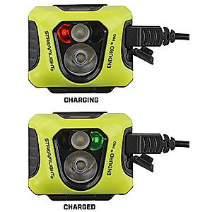 Streamlight 61436 Enduro Pro USB Rechargeable Multi-Function Head Lamp with Elastic and Rubber Head Strap and 3M Dual Lock, Yellow
