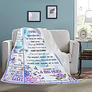 Mom Gift Throw Blanket, Birthday Gifts for Women, Gifts for Mom from Daughter Son for Christmas, Birthday, Mothers Day, Butterfly Blankets Throws for Adults Soft Plush Throw 54x 70
