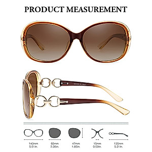 FIMILU 2 Pack Polarized Sunglasses for Women Retro Stylish Jackie O Sunglasses UV400 Protection for Outdoors