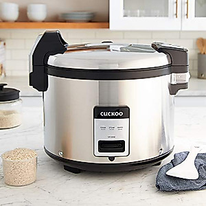CUCKOO CR-3032 | 30-Cup/7.5-Quart (Uncooked) Commercial Rice Cooker & Warmer | Automatic Warm Mode, Nonstick Inner Pot, Detachable Inner Lid | Stainless Steel