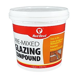 Red Devil 0664 Pre-Mixed Glazing Compound, 1 Quart