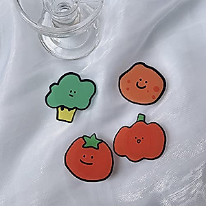 ONLYOU GRIPTOK Phone Grip Korean Grip Tok Vegetables Design Simple Cute Funny Unique Phone Stand Drop Prevention Matching Women Women Tomato