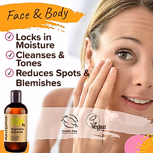 Naissance USP Vegetable Glycerin 32 fl oz - Pure, Pharmaceutical Grade, Kosher, Vegan, Natural Humectant, Non-GMO - All Skin Types