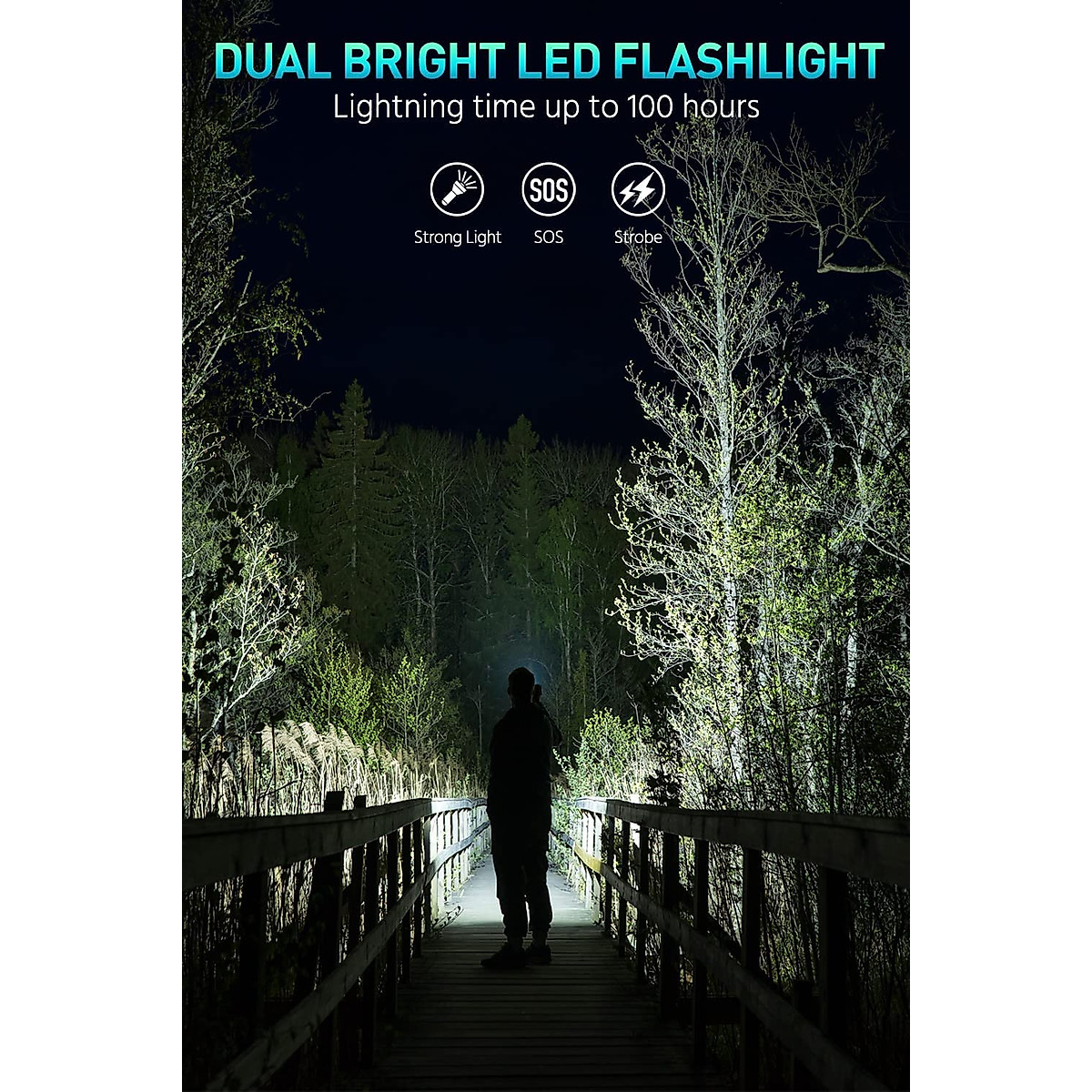 Mregb Power Bank,Solar Charger,36800mAh 5V3.1A QC 3.0 Dual 2 USB Port Built-in Powerful Flashlight IPX7(Black)