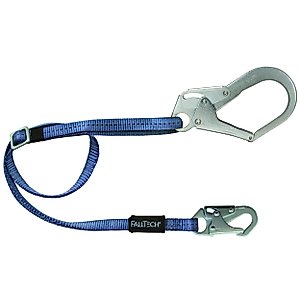 FallTech 82093 6-Foot Adjustable Web Restraint Lanyard with #18 Rebar Hook