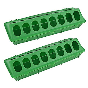 Tofficu Chicken Feeder Tray Pigeon Feeder Pigeon Feeder 2pcs Birds Feeding Troughs Feeding Food Groove Bowls Pigeon Food Containers Poultry Feeder Chicken Feeder Trough Chicken Food Dispenser