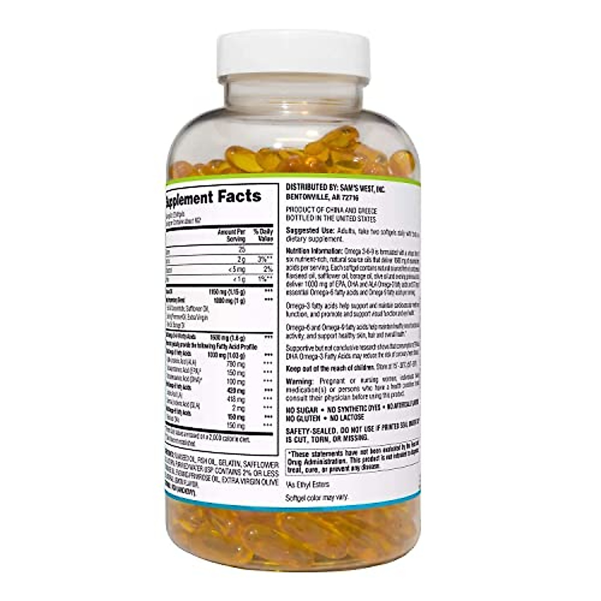 Member's Mark Omega 3-6-9 Dietary Supplement (325 ct.) by Members Mark