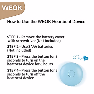 WEOK Heartbeat Puppy Toy, Dog Anxiety Relief Toys with Heartbeat, Dog Heartbeat Toy Bed Mat for Anxiety, Puppy Heartbeat Sleep Aid Comfort Toy for Puppy Dogs Cats Pets