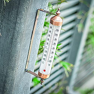 MUMTOP Outdoor Thermometer, Steel Outside Window Thermometer Adjustable Angle, 10 Inch, Easy to Read