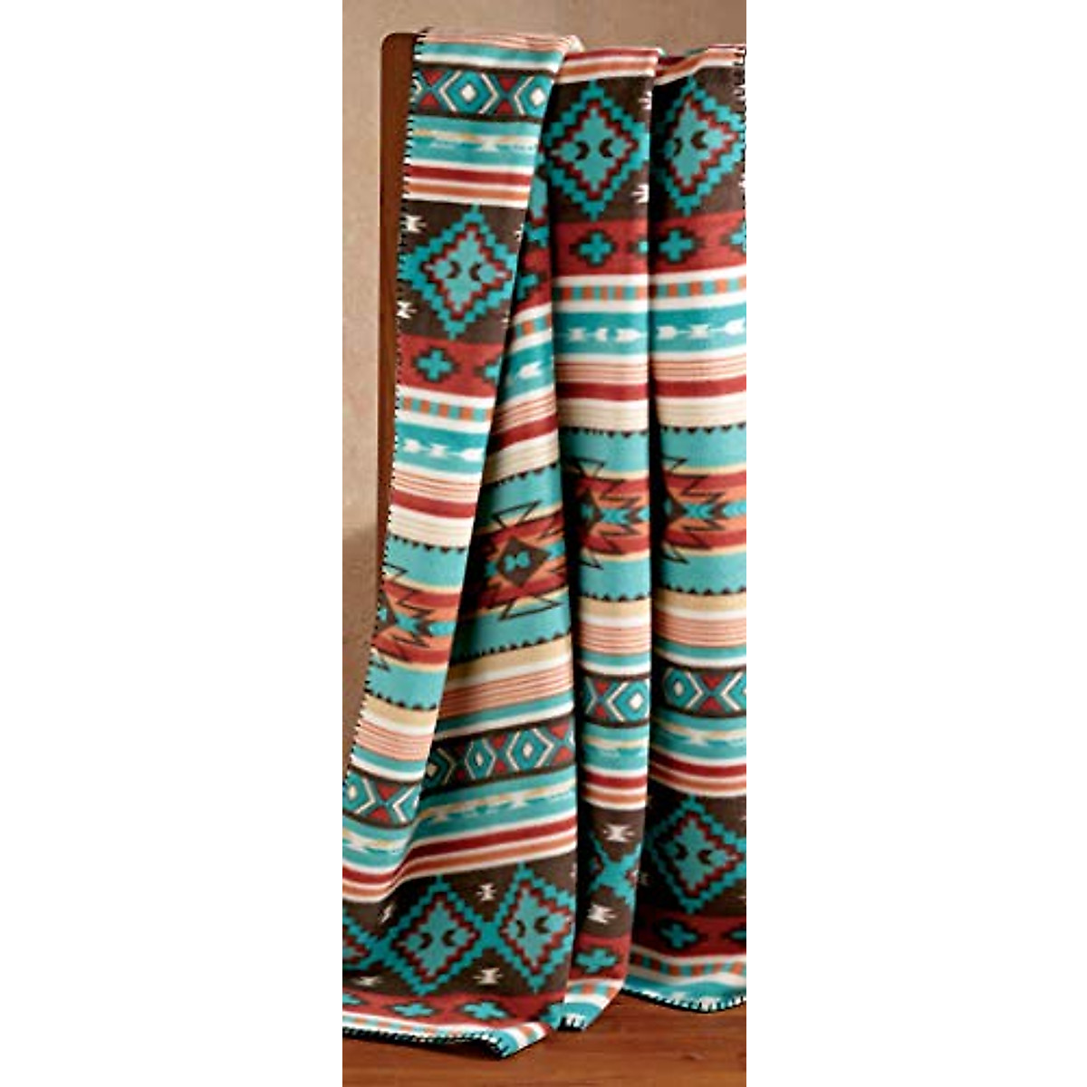 DII Rio Grande Stripe Fleece Throw Blanket, Multi