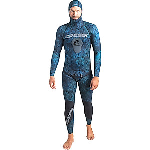 Cressi mens Two-Piece 2 pieces Spearfishing Wetsuits, Camo Blue, Medium US