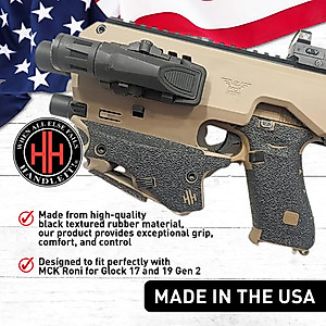 Handleitgrips Gun Grip Tape Compatible with MCK Roni for Glock 17 and 19 Gen 2 - Black Textured Rubber Pistol Grip Tape, Easy Installation, Gun Parts & Accessories, Veteran Owned, Made in The USA