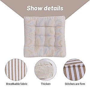 Tiita Chair Cushions 22"x22" Square Windows Pad for Adults Seating Pillows Set of 2, Beige