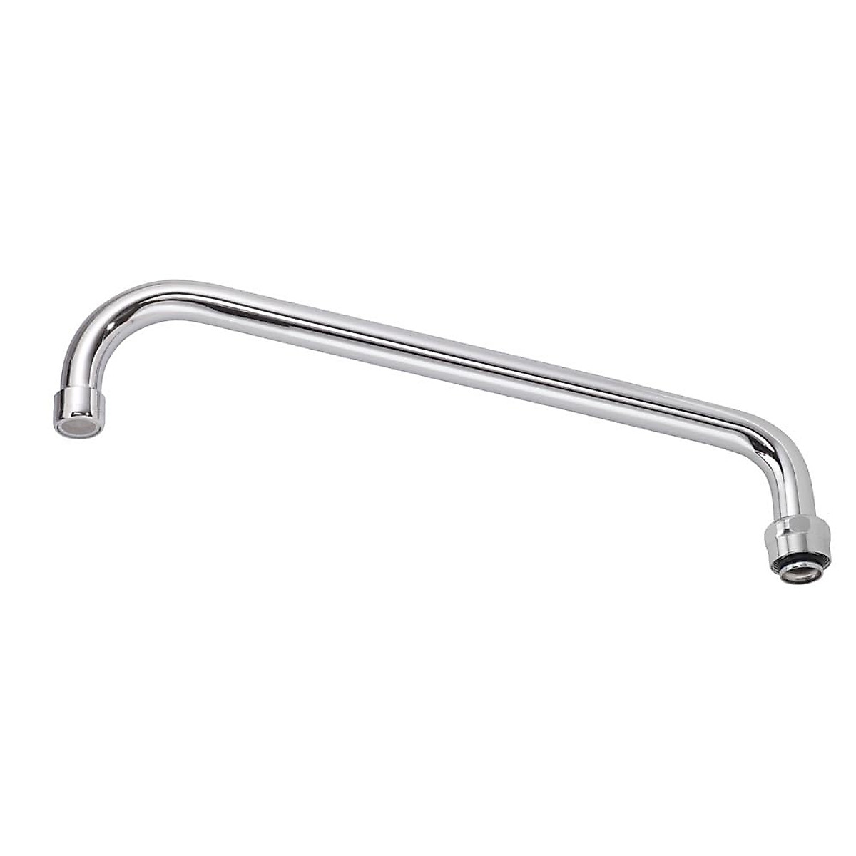 Krowne Royal Series 21-423L 1.8 GPM Aerator 12" Low Lead Universal Solid Brass Swing Spout with T&S Adapter for Commercial Food Industry Restaurant Hotel | Interchangeable and Fits All Faucets, NSF