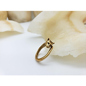 MUSEUM REPRODUCTIONS Egyptian Bastet Cat Ring - Adjustable