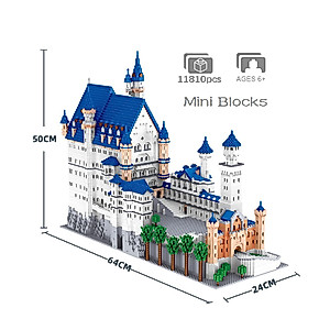 SXPC World Famous Architecture Swan Stone Castle Model (11810pcs) DIY Micro Building Blocks Mini Bricks Toy for Kids and Adults