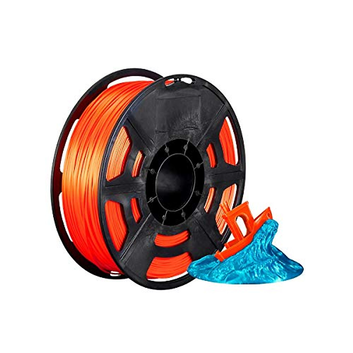 Monoprice Hi-Gloss 3D Printer Filament PLA 1.75mm - 1kg/Spool - Orange, Works with All PLA Compatible 3D Printers