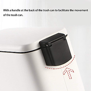Step Trash Can, 5L Stainless Steel Pedal Garbage Bin Gentle Open and Close Low Noise for Office, Living Room, Kitchen