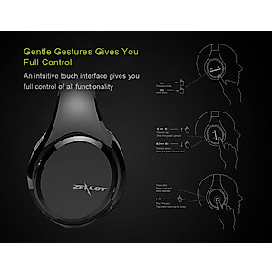 Smart Gesture Touch, Touch Bluetooth Wireless Game Headset，Subwoofer Sports Music Headset，Bluetooth V5.0 HD Call Surround Sound Quality (Black)