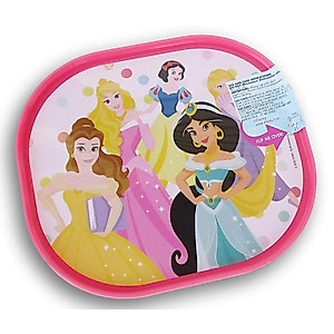 Reversible Princess BPA Free Plate - Features Ariel, Cinderella, Belle, Jasmine, Snow White, Rapunzel, and More - 8 x 7 Inches