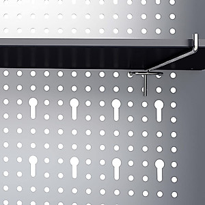 CUMYZO Wall Mounted Tool Cabinet Industrial Style Metal Gray and Black Gray (5.65KG/12.43LB) Tool Storage & Organization-Tool Cabinets & Chests