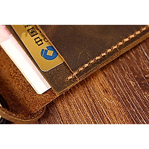 Personalized leather iPhone 11 Pro Max wallet Case/Vintage distressed genuine leather iPhone X XR XS Max Wallet case - IP005WS