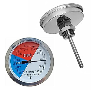 2 Pack BBQ Grill Temperature Gauge, 3 inch Dial Face Charcoal Barbecue Grill Smoker Thermometer Gauge
