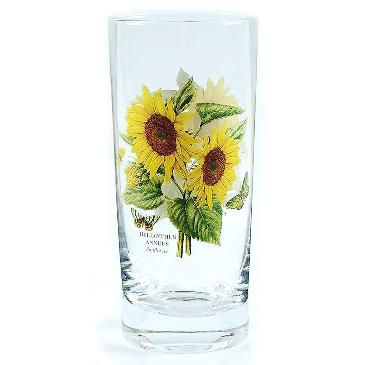 Portmeirion Botanic Garden Highball Glasses | Set of 4 Tall Drinking Glasses | Ideal for Whiskey, Juice, or Cocktails | 15 Oz Whiskey Glasses with Assorted Motifs