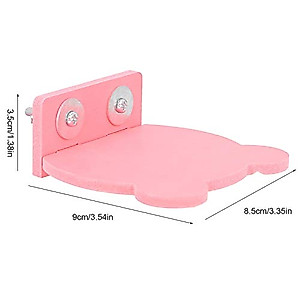 Niiyen Perch Bird Platform, Double Screw Standing Platform Stand Bird Climbing Grinding Cage Toy, Comes with Screws, for Small Anminals Mouse Lovebird Finches Exercise(Pink)
