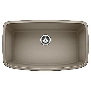 BLANCO, Truffle 441772 VALEA SILGRANIT Super Single Bowl Undermount Kitchen Sink, 32" X 19", 32" L x 19" W