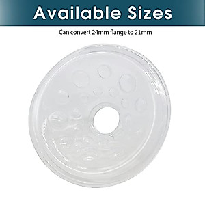 Begical Silicone Flange Cushions Insert 21mm Compatible with Spectra/Medela/BabyBuddha 24mm and Ameda 25mm Shields/Flanges Replace Flange Inserts Spectra Breastpump Parts Reduce 24mm to 21mm 2pc