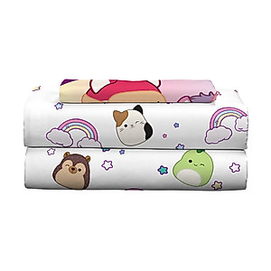 Franco Collectibles Squishmallows Bedding Super Soft Microfiber Sheet Set, Twin XL, College Dorm Essentials (Officially Licensed Product)