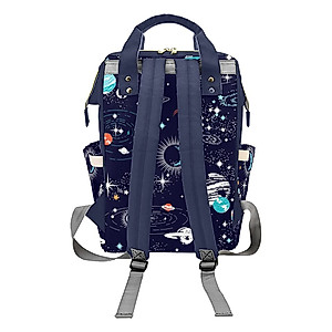 XOZOTY Nebula Outer Space Diaper Bag Nappy Bag Nursing Baby Bags Mommy Backpack Casual Travel Bag for Mom Girl Gifts