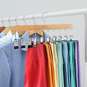 Legging Organizer for Closet Hanging, Pants Hangers with Clips Holds Up to 10 Leggings, Space Saving & 360 Rotaing Desin, Great for Jeans, Hats, Shorts, Socks (1Pack)