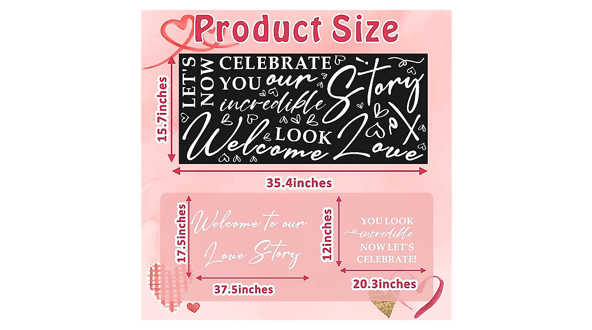 Charming Wedding Welcome Signs Stickers for Your Love Story