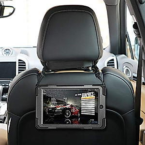 KIQ Shield Series for Samsung Galaxy Tab A 8.0 Case 2018, Shockproof 360 Rotatable W/Kickstand Hand Strap Shoulder Cover for Galaxy Tab SMT387v Tab A Verizon Case 8.0 (Black)