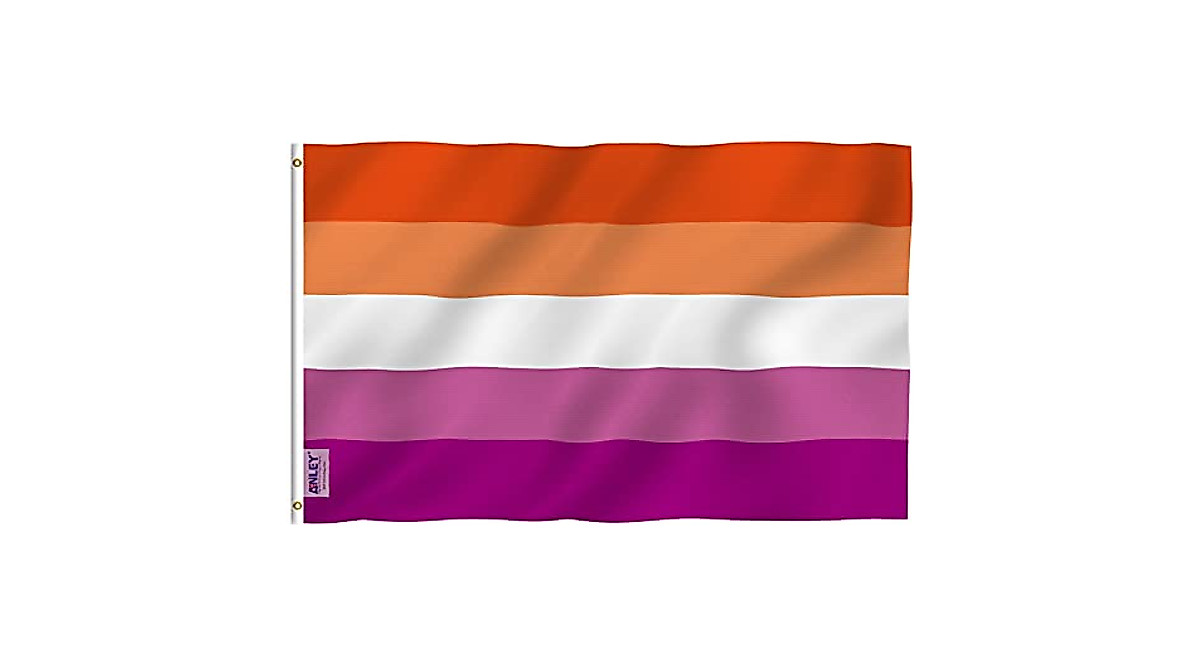 Sunset Lesbian Pride Flag 3x5 Ft - Fade Proof & Vivid Colors