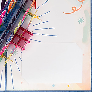 Paper Love 3D Pop Up Birthday Card, Happy Birthday Pop Up Card (Blue), Handmade 3D Popup Bday Greeting Cards, For Him Men Boy Husband Son Kids Adults, 5" x 7"