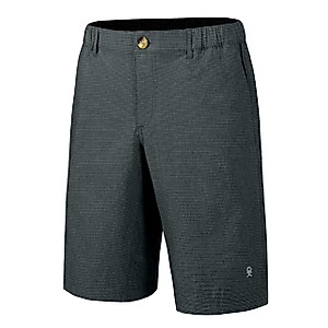 Little Donkey Andy 12 Inch Inseam Golf Shorts for Men Bermuda Quick Dry Elastic Waist Shorts for Hiking Travel Casual Black 2XL