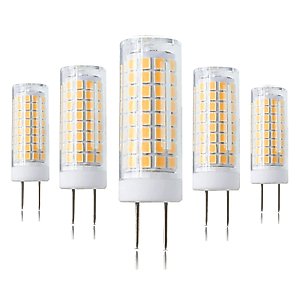 G8 LED Bulb Dimmable 7W Equivalent to G8 Halogen Bulb 75W-80W, GY8.6 /G8 Bi-Pin Base Light Bulb AC 120V G8 Bulb for Under Cabinet Light, Under Counter Kitchen Lighting Warm White 3000K 5 Pack