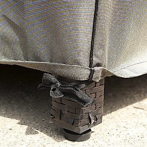 Budge P1W01PM1 English Garden Patio Chair Cover Heavy Duty and Waterproof, Medium, Tan Tweed