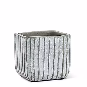 Abbott Collection 27-Ripple-SM-GRN Small Ridge Planter, Green