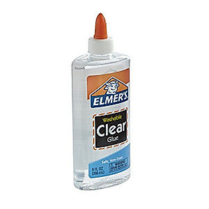 Elmer's Liquid School Glue, Clear, Washable, Pack of 3