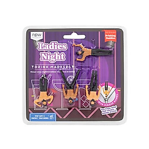 NPW Ladies Night Drink Markers, Original Drinking Buddies & Wine Glass Charms for Family Get Together & More, Novelty Gifts (4 Count) Magic Mike