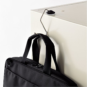 LIHITLAB Bag Polyacetal, Steel, Silicone rubber Hanger Hook, Holds up to 11 pounds, 4" x 2'', Orange (A7595-4)