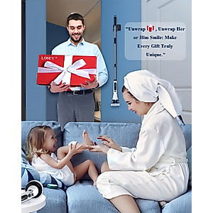 LOSUY Electric Spin Scrubber, 2024 New Cordless Cleaning Brush with 8 Replaceable Brush Heads, 2 Adjustable Speeds and 3 Extension Handle, Power Shower Scrubber for Bathroom, Floor, Tile, Tub