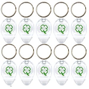 Plastic Scraper for Lottery Tickets, Stickers , Labels, Films, Clover Lottery Scratcher , Lotto Scratcher With Keychain, Gambler Lucky gift (10)