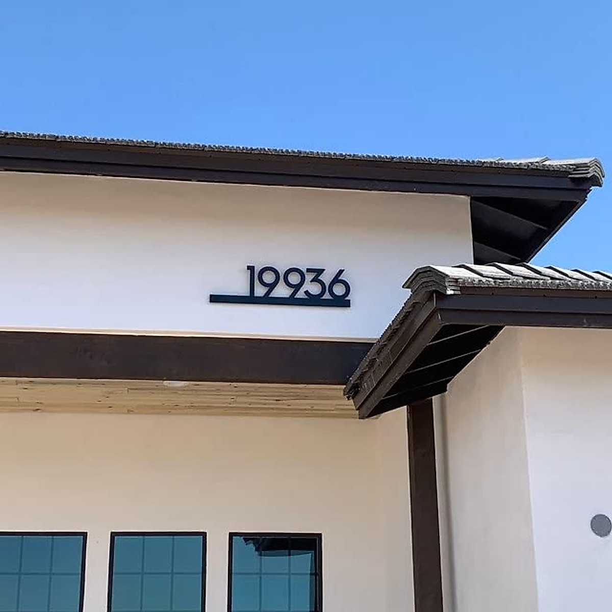 Modern Underline Sign Plaque, Black Silver Gold House Numbers Sign Outdoor Mailbox DIY House Number Door Plates Custom House Street Name Signs