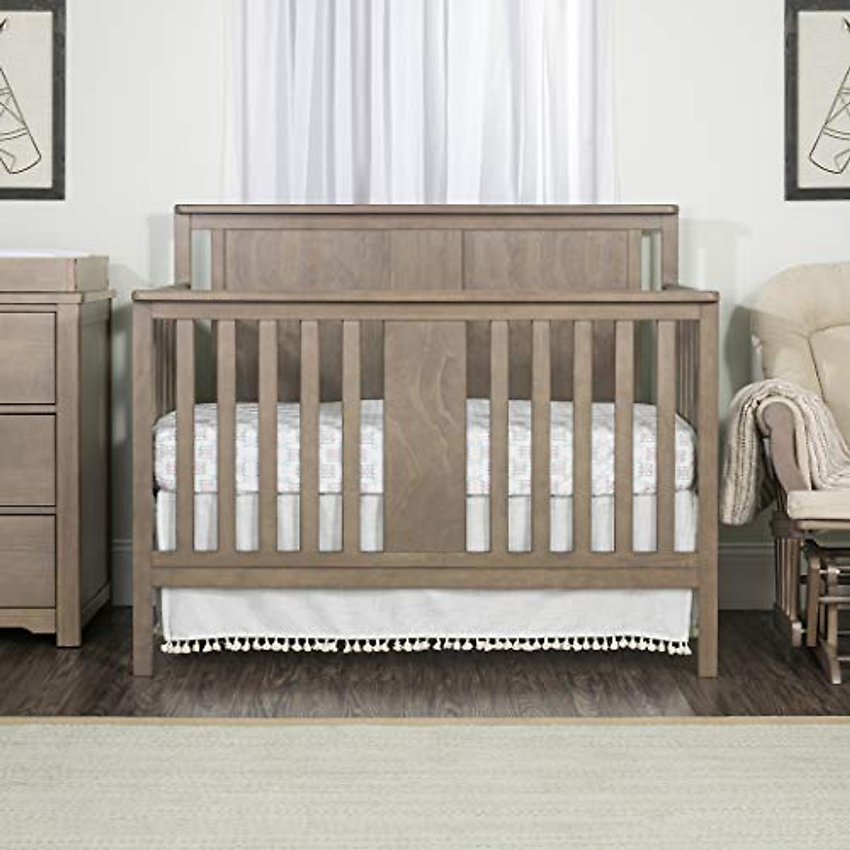 Child Craft Quincy 4-in-1 Convertible Crib, Dusty Heather Brown