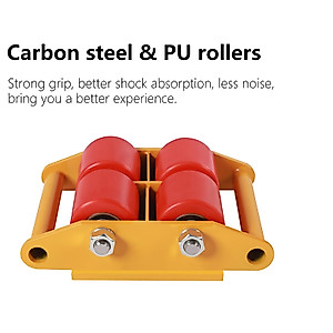 pijopang 4PCS Machine Skates, Heavy Duty Machinery Skates Dolly Machinery Moving Skate Machine Dolly Skate Machinery Mover Skate for Industrial Moving Equipment